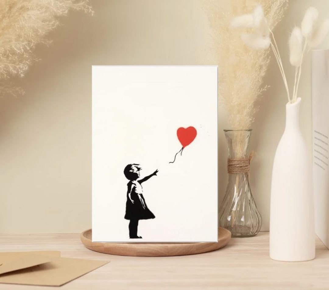 10 Pack Heart Balloon Greeting Cards Blank Cards for Any Occasion With ...