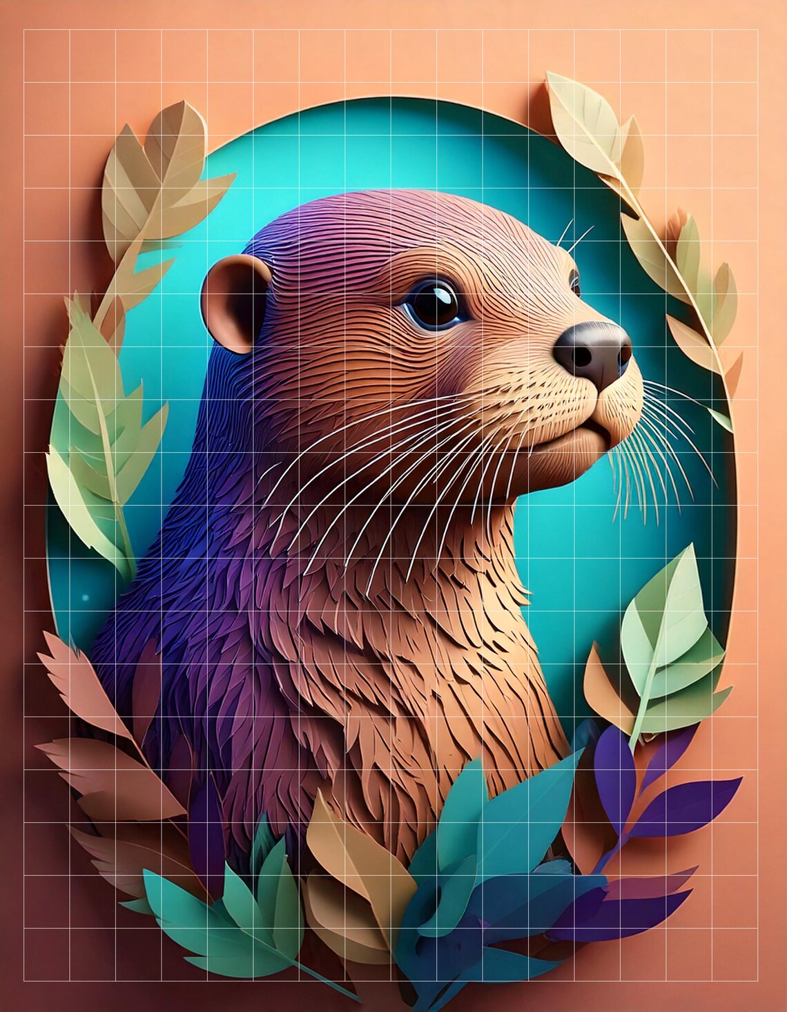 Colorful Otter PNG, Animal Art (digital Download) - Etsy
