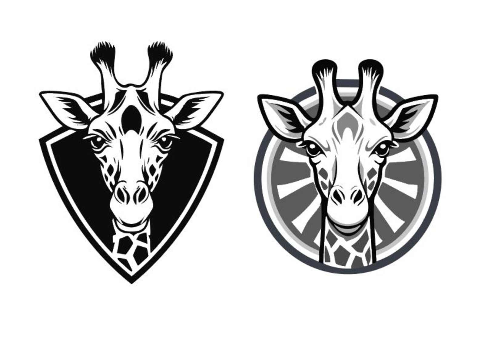 Giraffe Sport Team Logo Set of 9 Digital Avatar Icons Cool Art Profile ...