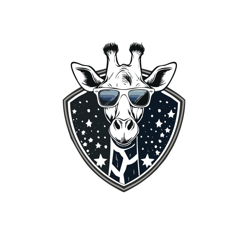 Giraffe Sport Team Logo Set of 9 Digital Avatar Icons Cool Art Profile ...
