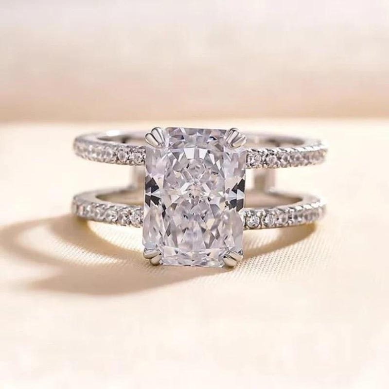 Double Band Radiant Cut - Etsy UK