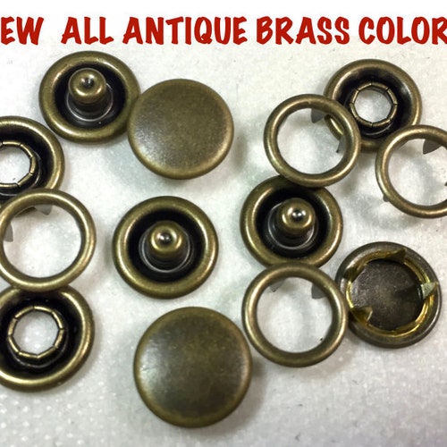 Gripper Snaps All Antique Brass Finish Size 16 Set of 25 Cap - Etsy