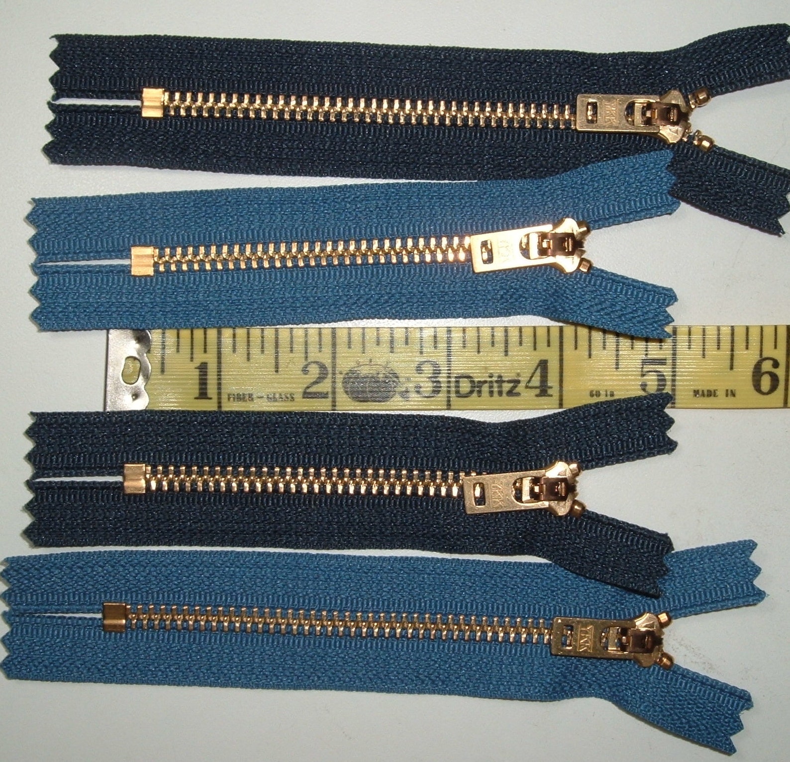 Jeans Zippers 3 4 5 6 or 7 Inch Heavy Duty in Navy Black | Etsy
