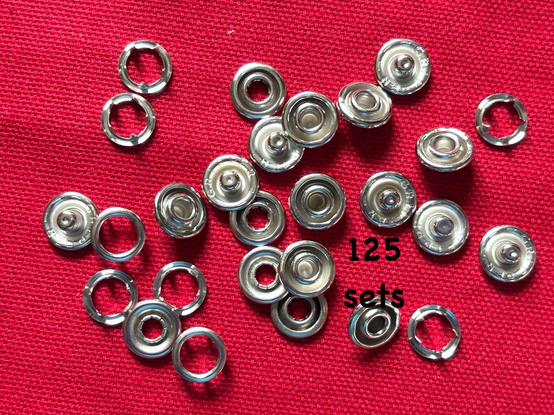 125 Sets Gripper Snaps Size 16 No Sew Snaps 11 Mm. Snap Fasteners - Etsy