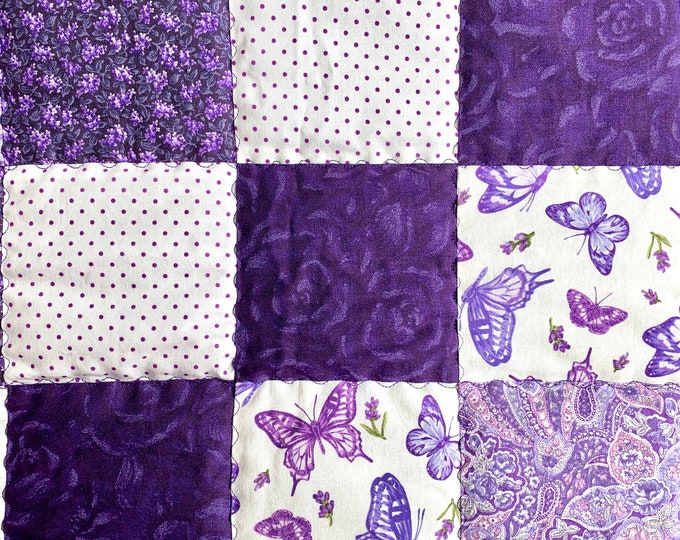 Purple Butterfly Quilt - Etsy