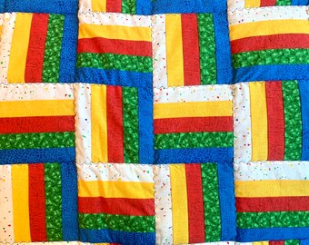 Red and Yellow Quilt - Etsy