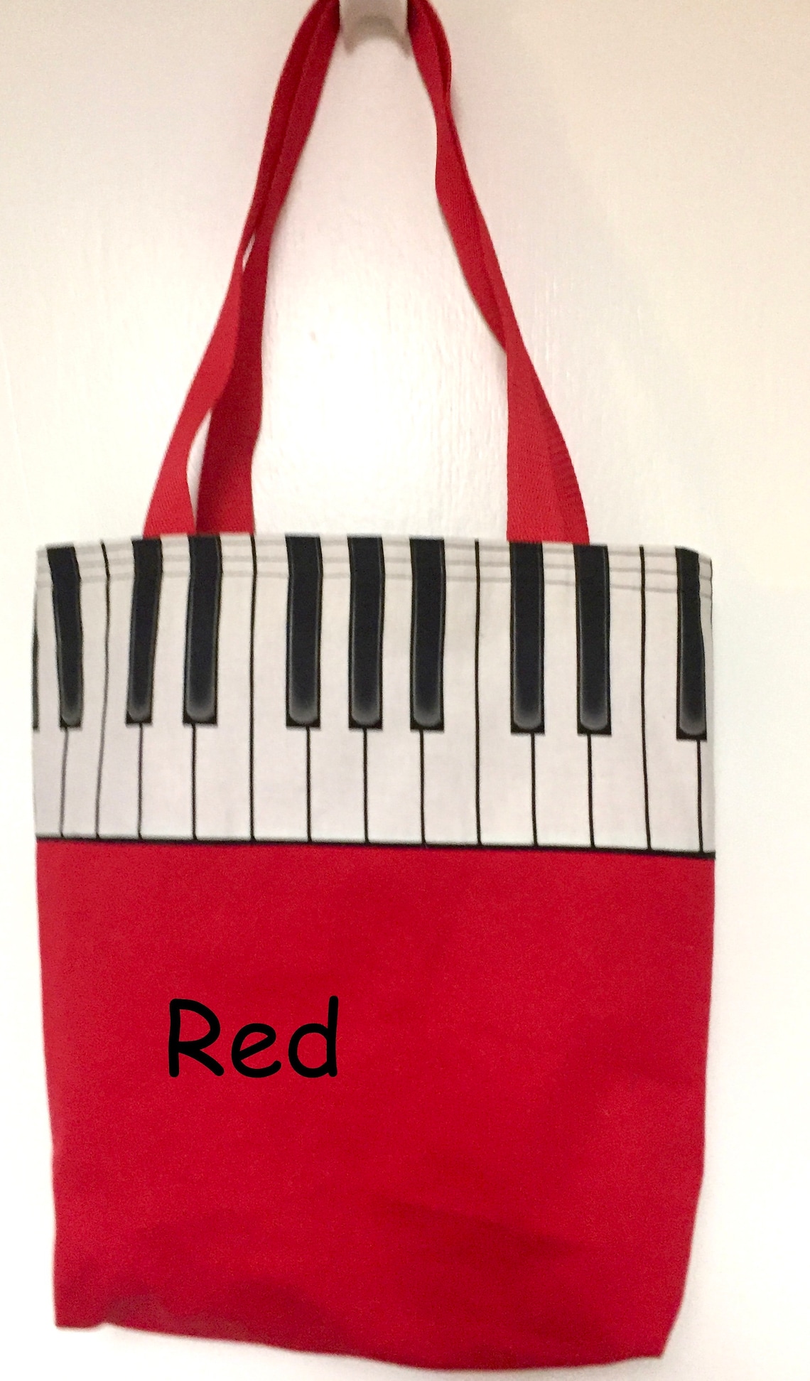 Tote Bag With Piano Keys in Black and Assorted Colors - Etsy