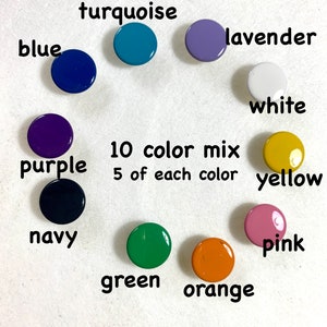 50 Sets Colored Gripper Snaps Size 16 11 Mm No Sew Fasteners - Etsy