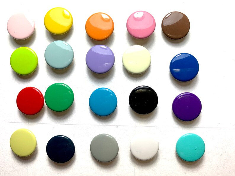 50 Sets Colored Gripper Snaps Size 16 11 Mm No Sew Fasteners - Etsy