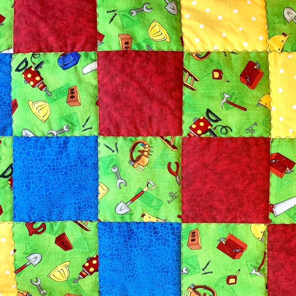 Construction Quilt - Etsy