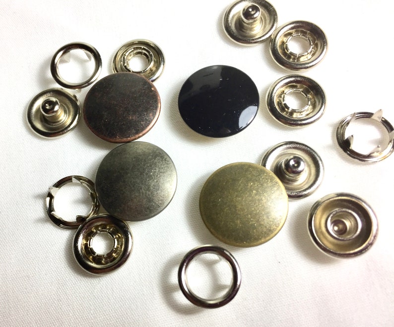 Large Gripper Snaps In Antique Silver Antique Brass Antique Etsy