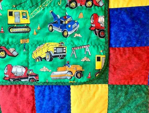 Construction Truck Quilt | Etsy