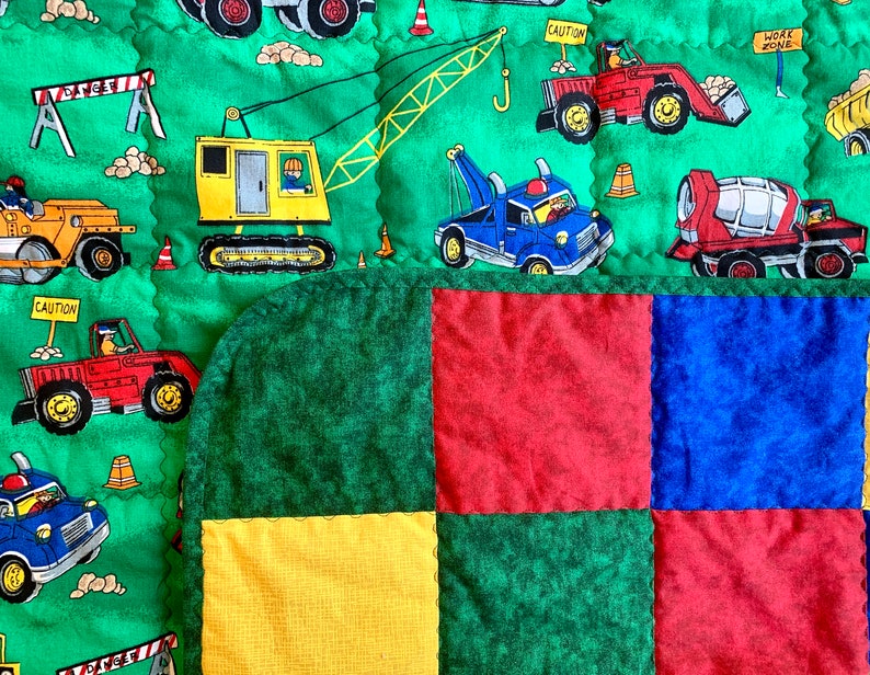 Construction Truck Quilt - Etsy