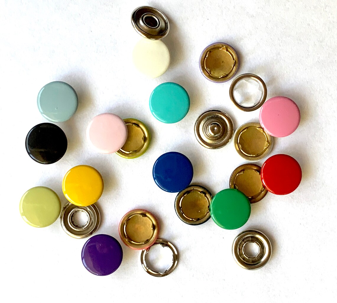 50 Sets Colored Gripper Snaps Size 16 11 Mm No Sew Fasteners - Etsy