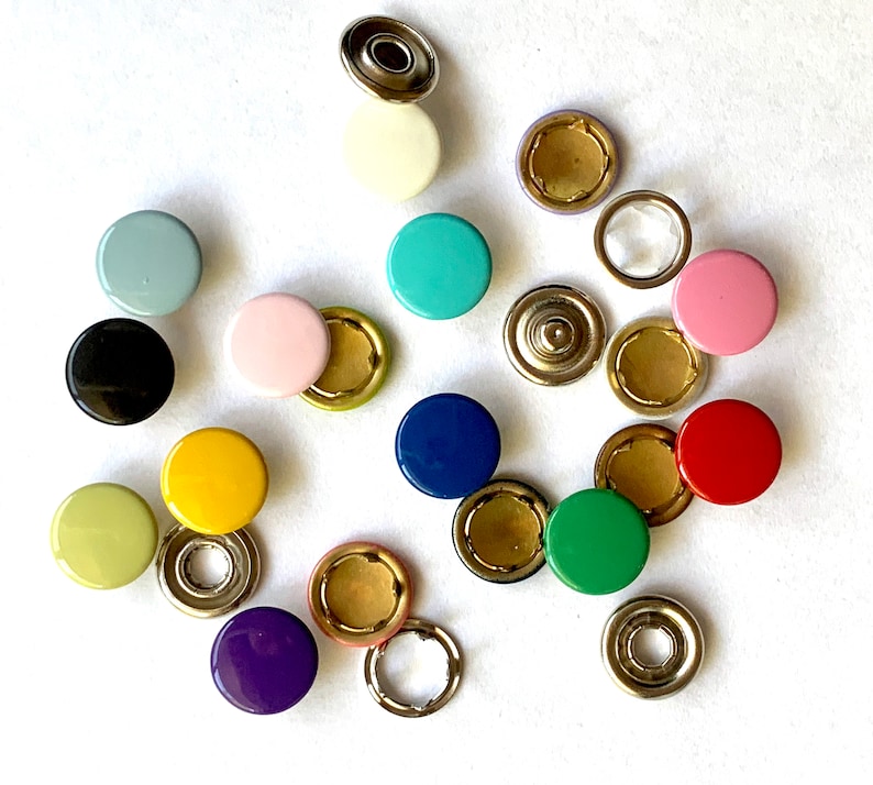 50 Sets Colored Gripper Snaps Size 16 11 Mm No Sew Fasteners - Etsy
