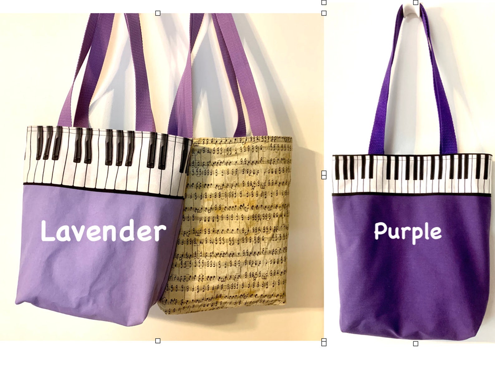 Tote Bag With Piano Keys in Black and Assorted Colors - Etsy