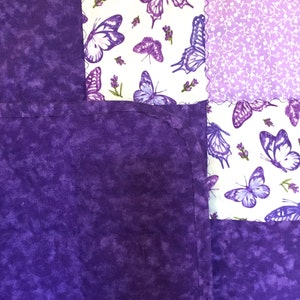 Girl Quilt With Purple Butterflies - Etsy
