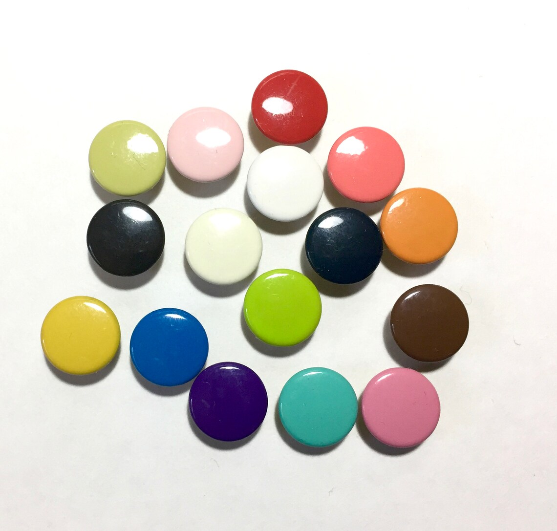 50 Sets Colored Gripper Snaps Size 16 11 mm No Sew Fasteners | Etsy