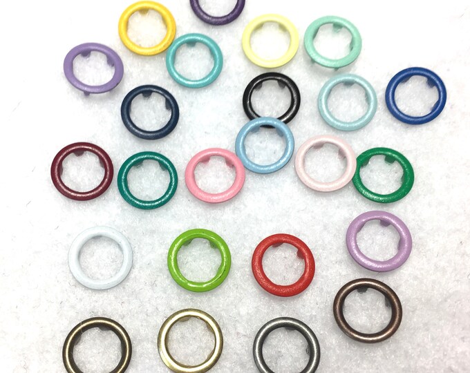 Gripper Snaps Size 16 Colored Rings Set of 25 11 Mm. No Sew Snap ...
