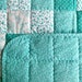 Aqua and White Baby Quilt - Etsy