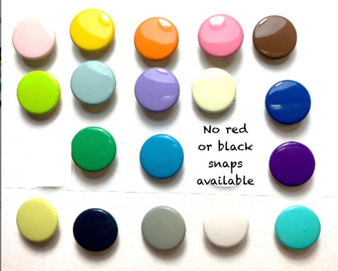 50 Sets Colored Gripper Snaps Size 16 11 Mm No Sew Fasteners - Etsy