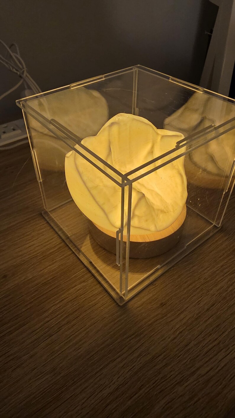 Half Dome Sculptural Lamp – 3D Printed Topographic Light in Acrylic ...