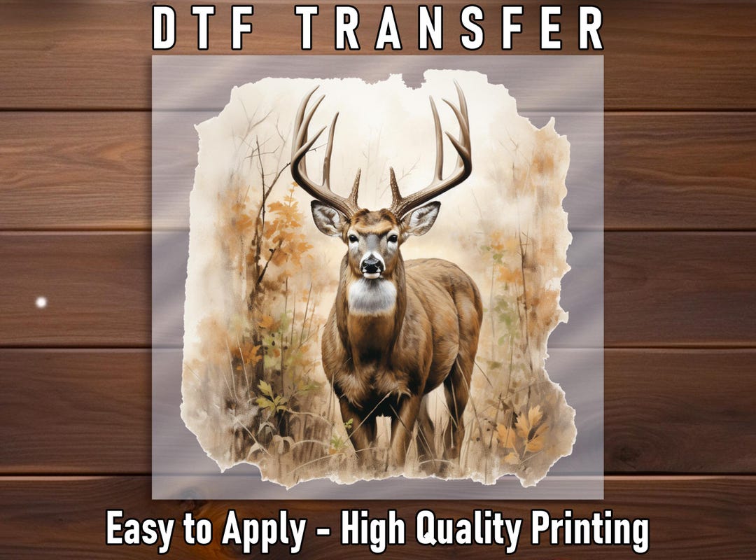 Majestic Deer DTF Transfer, Wildlife Buck Ready to Press Iron-on ...