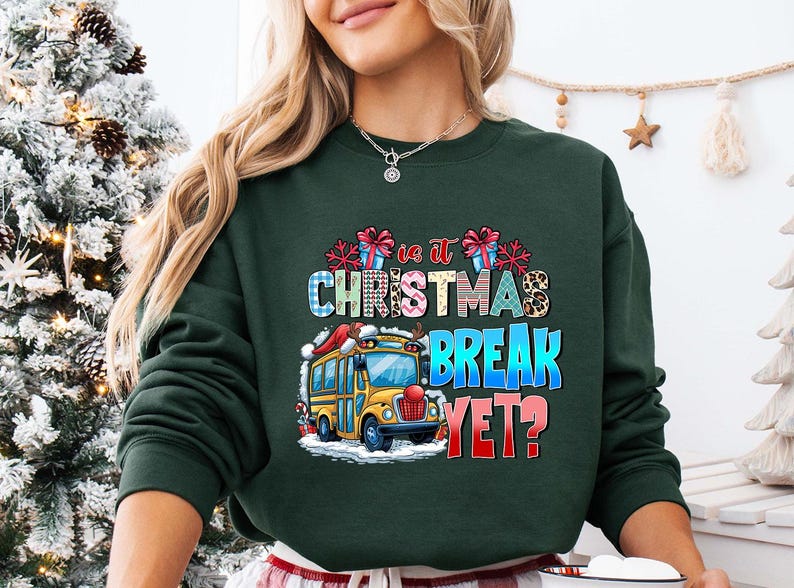 Christmas Break Reindeer Bus DTF Transfer, Teacher Holiday Shirt - Etsy