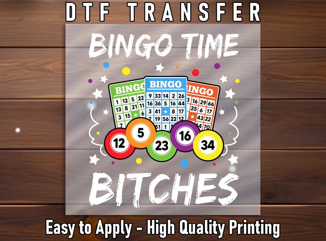 Bingo Time DTF Transfer: Funny Game Night Shirt Design - Etsy