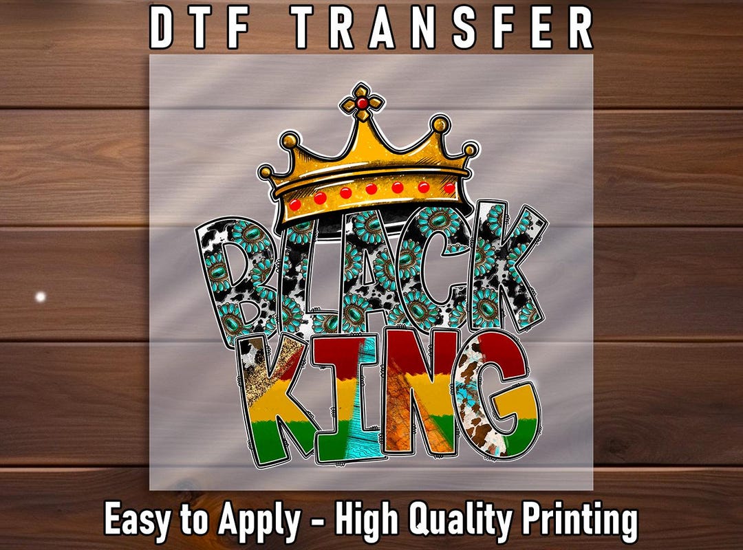 Black King DTF Transfer: Pan African Crown Shirt Design - Etsy