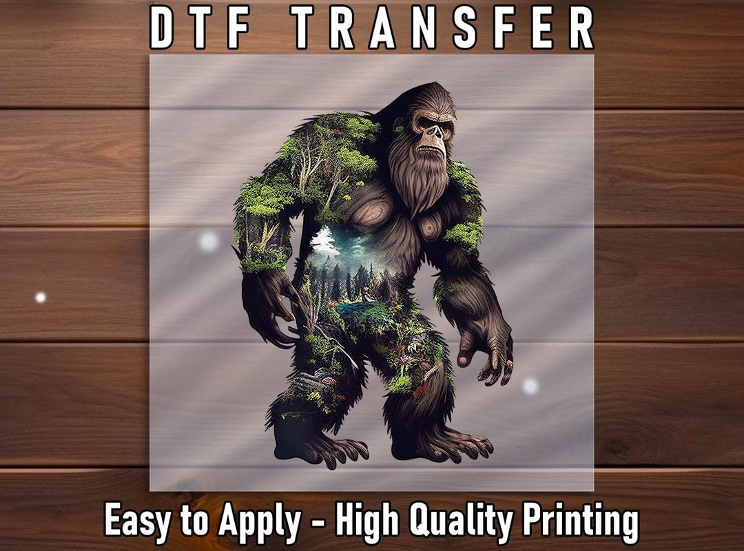 Sasquatch Forest Design DTF Transfer: Bigfoot Iron-on - Etsy