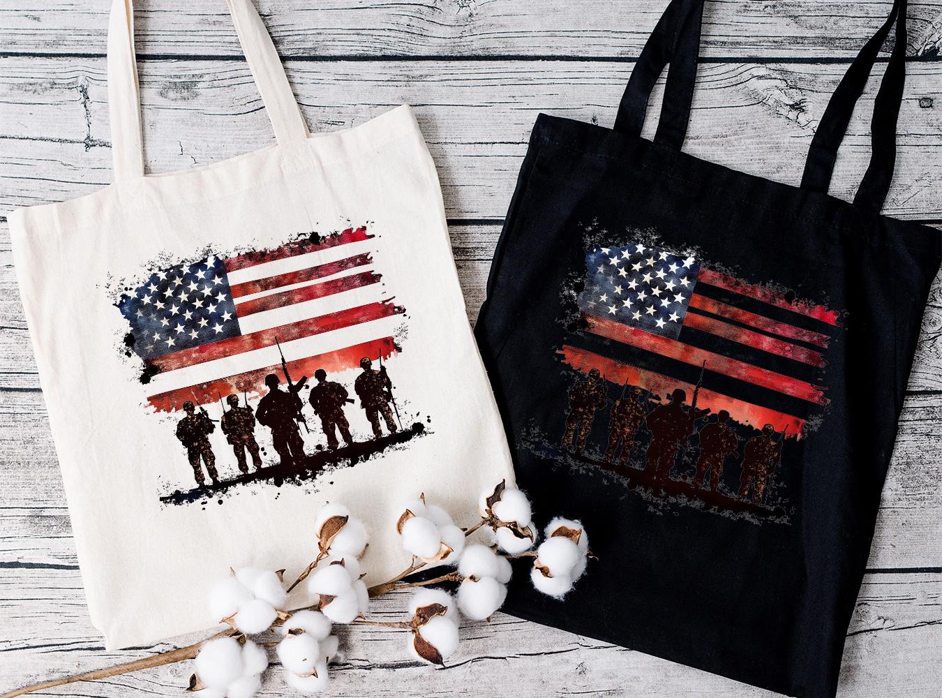 Military Soldier USA Flag DTF Transfer: Patriotic Memorial Shirt - Etsy