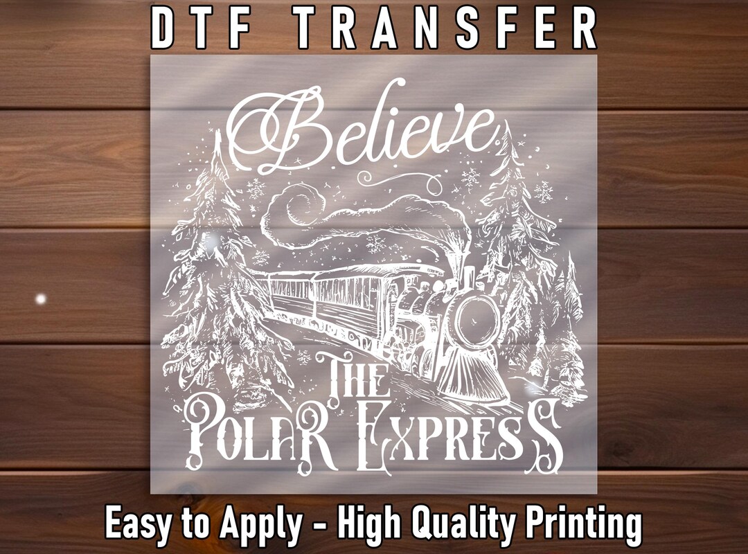 Believe Polar Express Transfer: Snowy Train Holiday Iron-on - Etsy