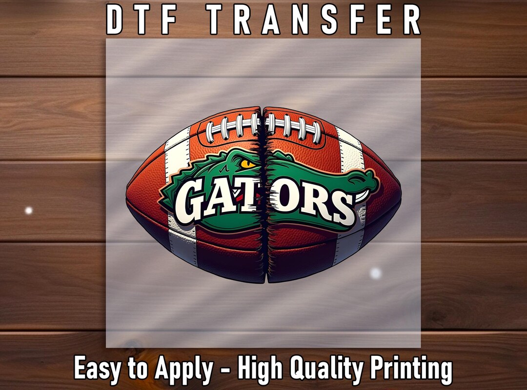 Green Gator Football DTF Transfer, DIY Iron-on Ready to Press Design ...