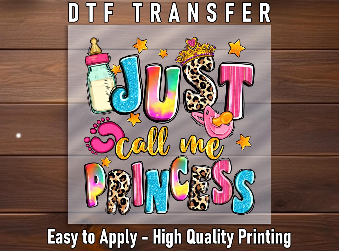 Princess Baby DTF Transfer: Colorful Iron-on Shirt Design - Etsy