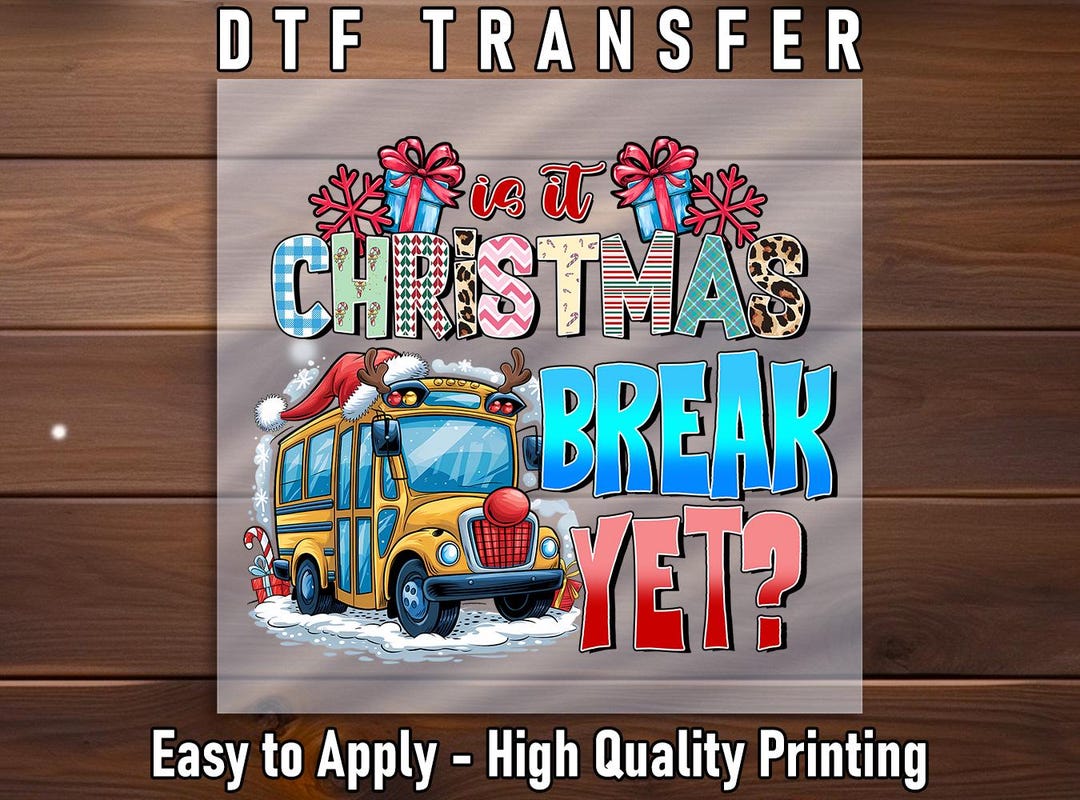 Christmas Break Reindeer Bus DTF Transfer, Teacher Holiday Shirt - Etsy