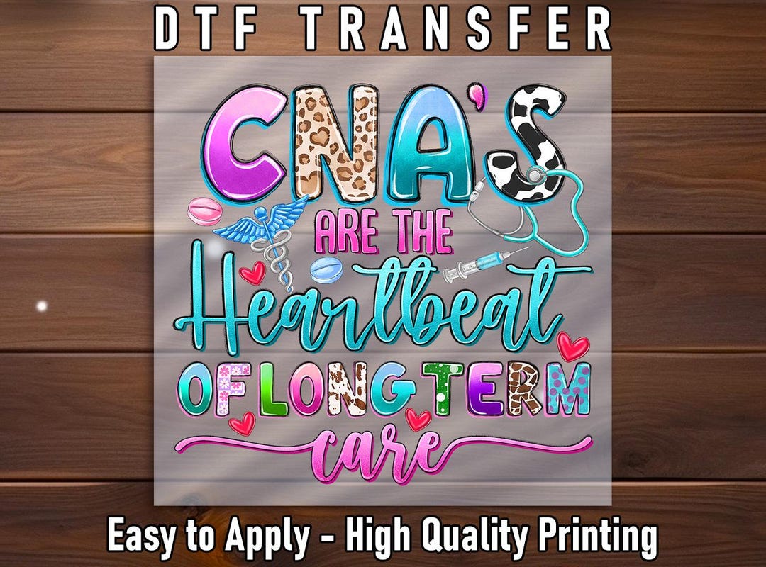 CNA Heartbeat DTF Transfer: Long-term Care Shirt Design - Etsy