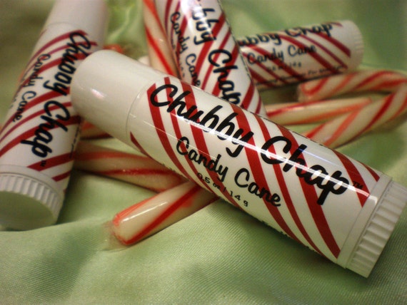 Candy Cane Chubby Chap Giant .5 oz Natural lip balm | Etsy