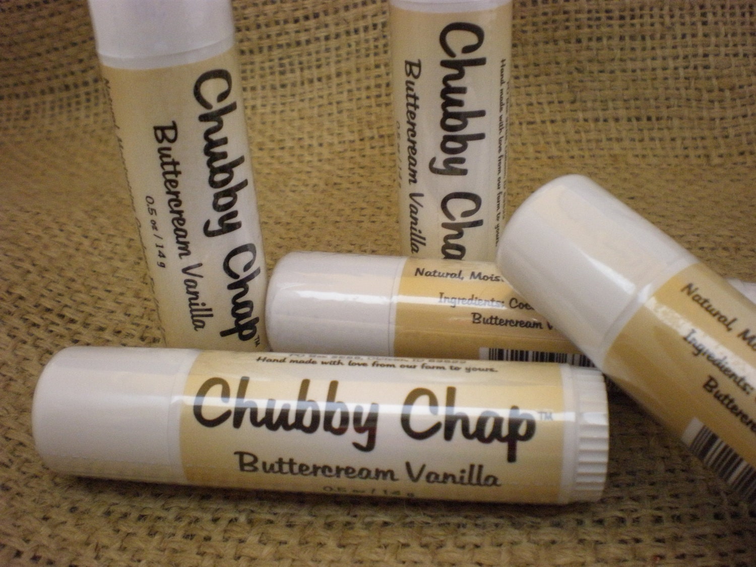 Chubby Chap GIANT .5 Oz Natural Lip Balm Buttercream Vanilla - Etsy