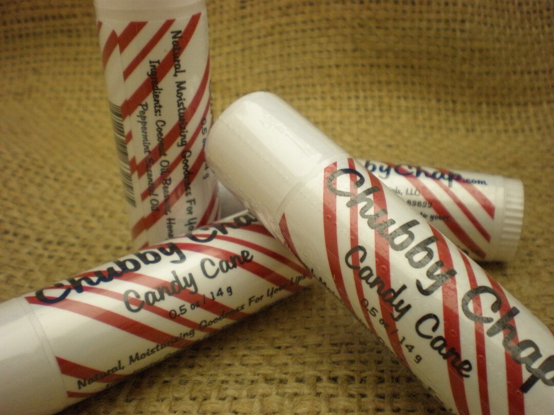 4-pack Candy Cane Chubby Chap Giant .5 Oz Natural Lip Balm - FREE ...
