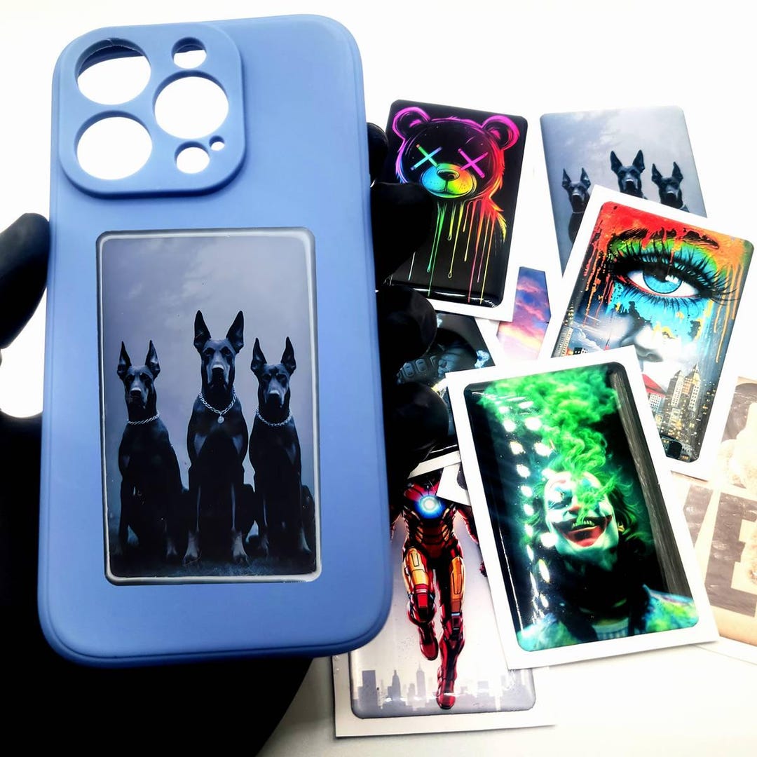 Black Doberman Trio Sticker | Aesthetic Dark Dog Art | Waterproof Vinyl ...