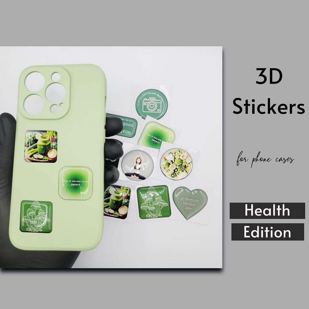 3D Health Mindset Stickers | Motivational Wellness Decals | Positive ...