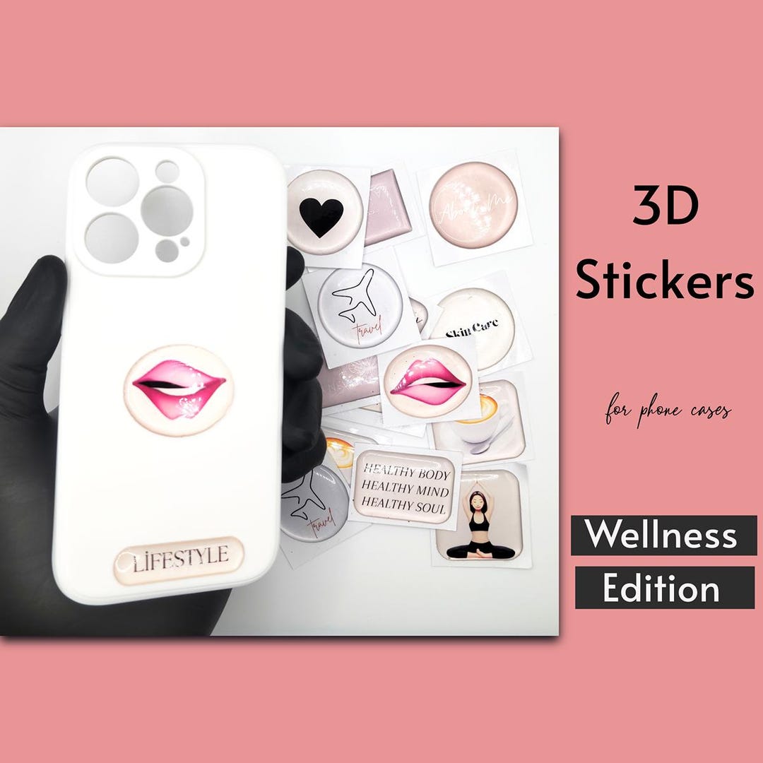 3D Wellness Stickers | Self Care Mindfulness Sticker Set | Motivational ...