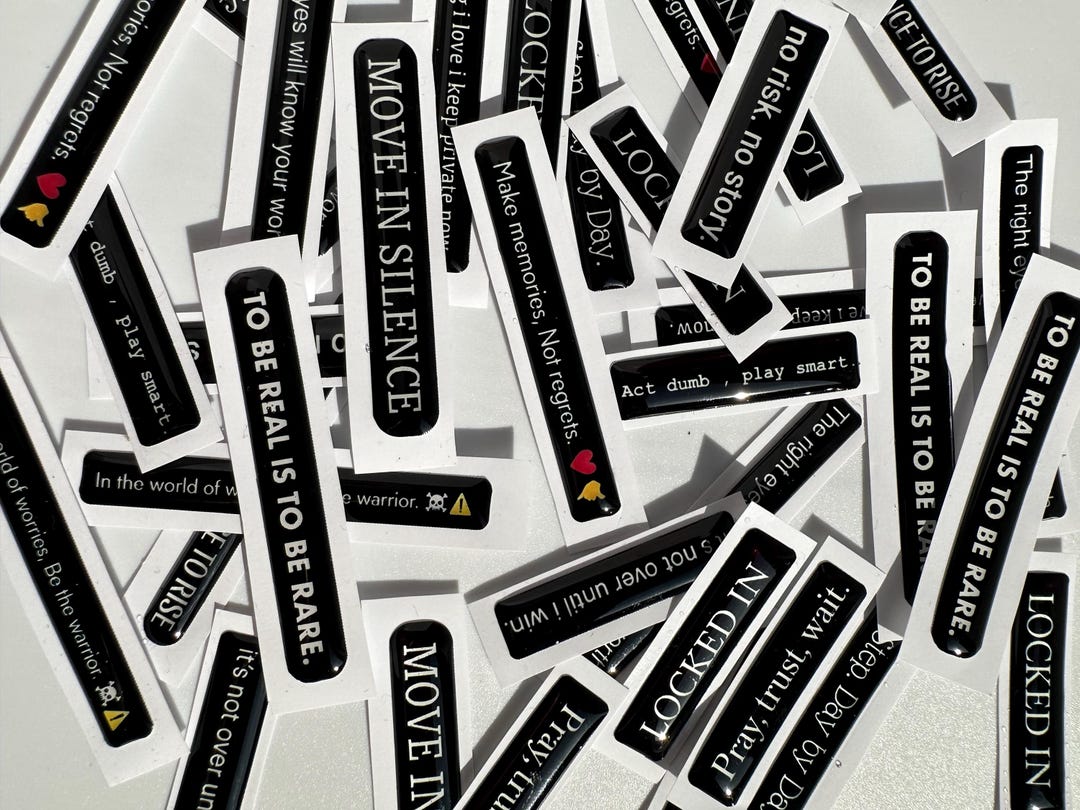 3D Motivational Wellness Stickers | Decals | Positive Affirmation ...