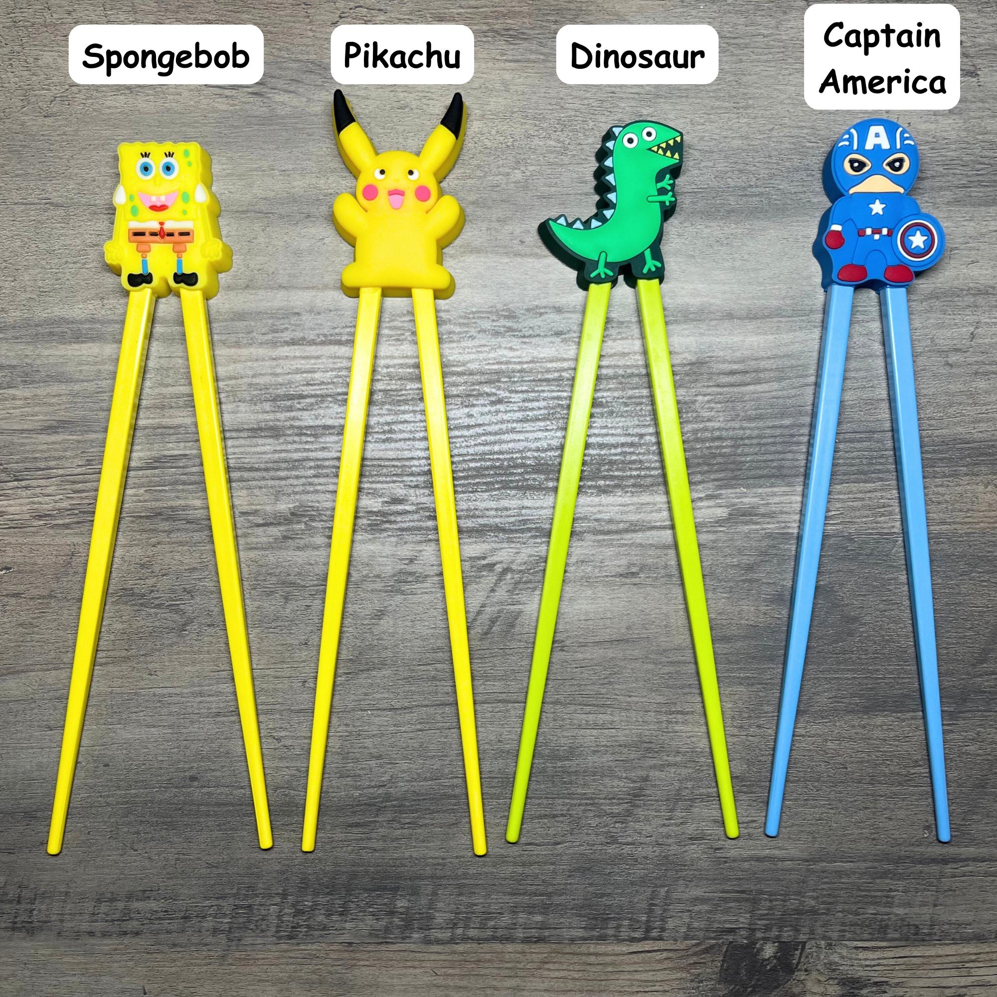 Learning Chopstick With Cartoon Character, Plastic Chopstick, Fun ...