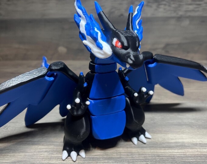 Mega Charizard X 3D Printed - Collectible for Pokemon Fans, Pokemon ...