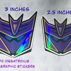 Transformers One Holographic Megatronus Diecut Stickers (not Waterproof ...