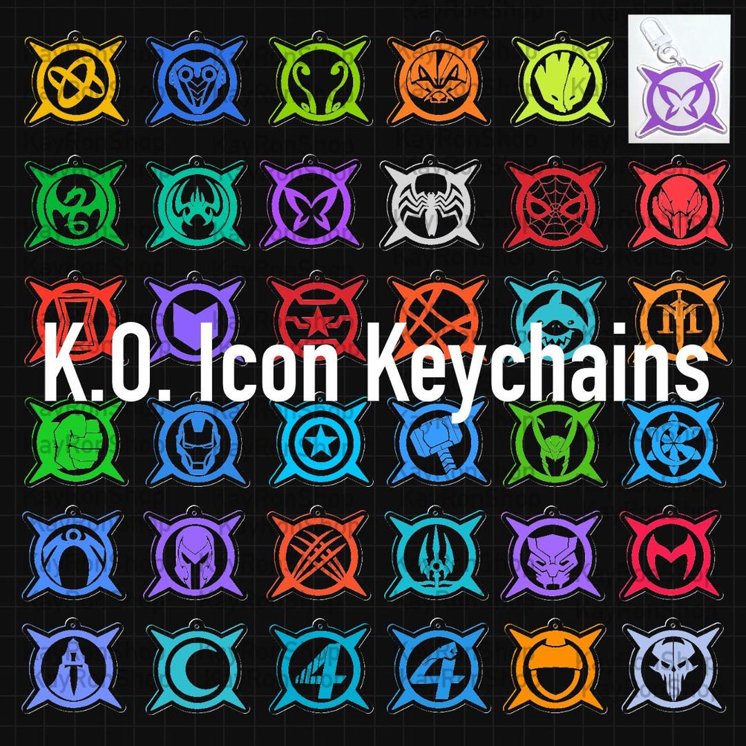 Marvel Rivals K.O. Icon Keychains - Etsy