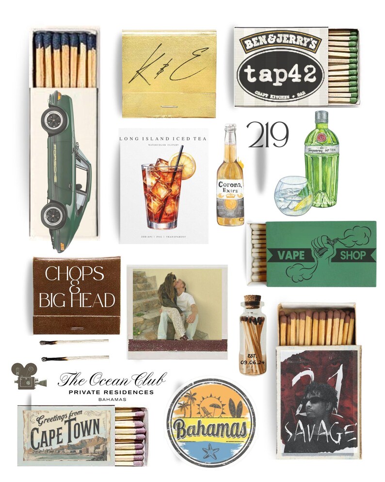 Personalised Printable Matchbox Designs - Etsy