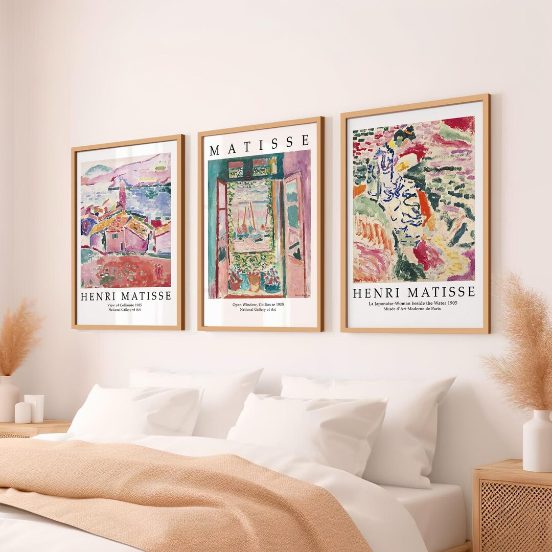 Set of 3 Posters Print Henri Matisse Open Window, Collioure, Garden ...